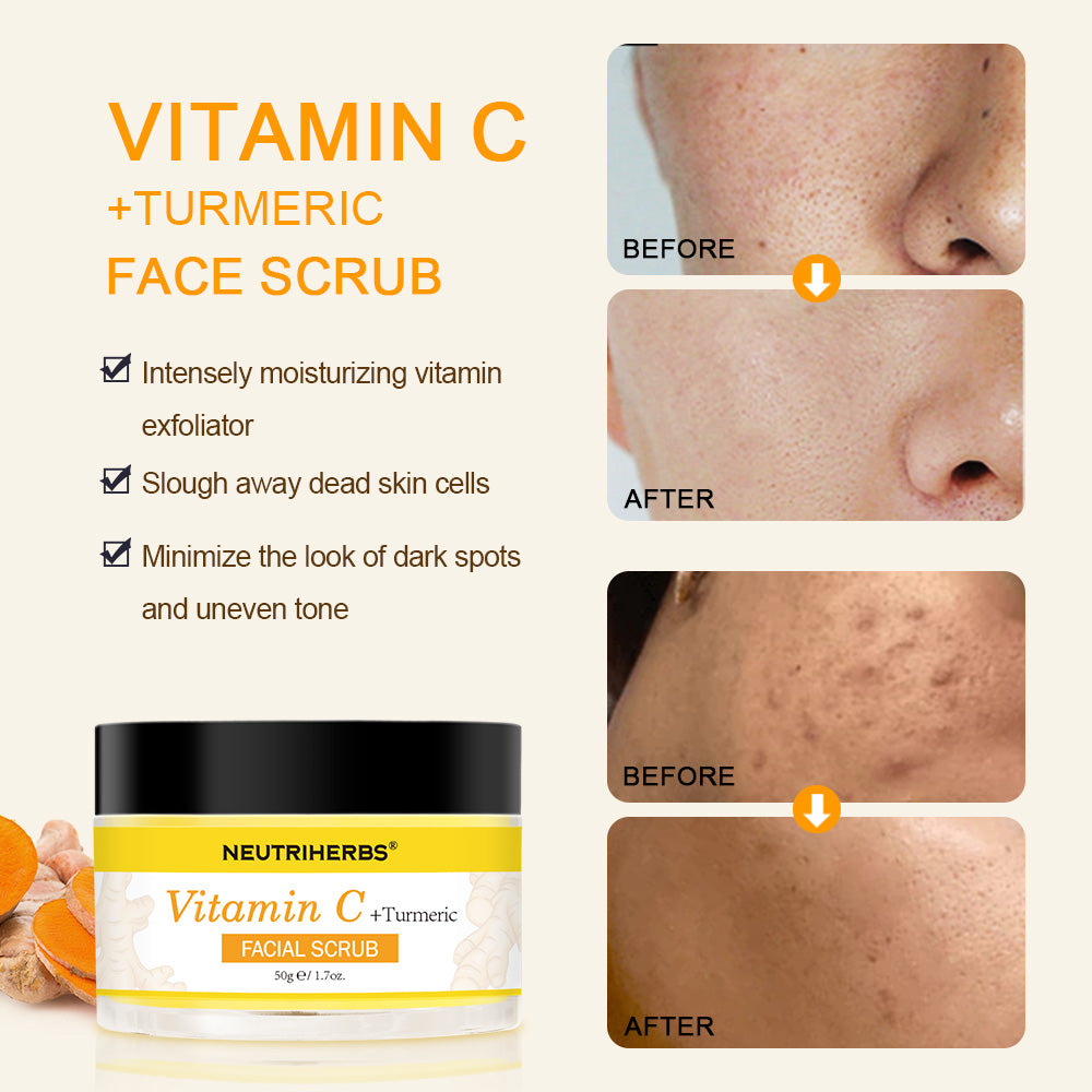Neutriherbs Vitamin C Turmeric Exfoliating Glow Facial Scrub 50g